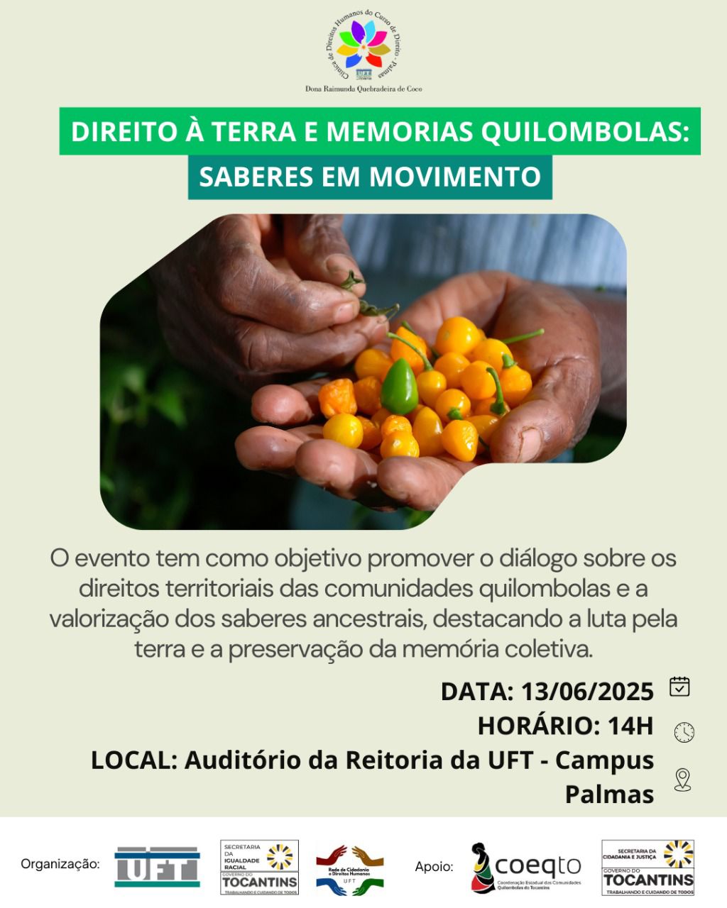UFT promove evento sobre direito à terra e saberes quilombolas no ...
