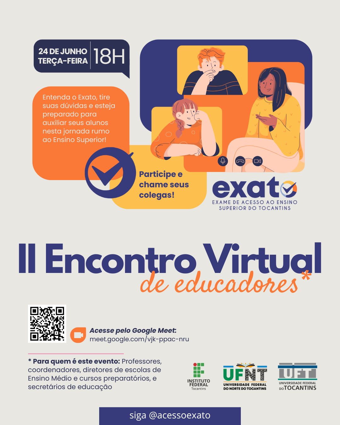 Educadores receberão informações sobre o próximo Exato em primeira mão ...